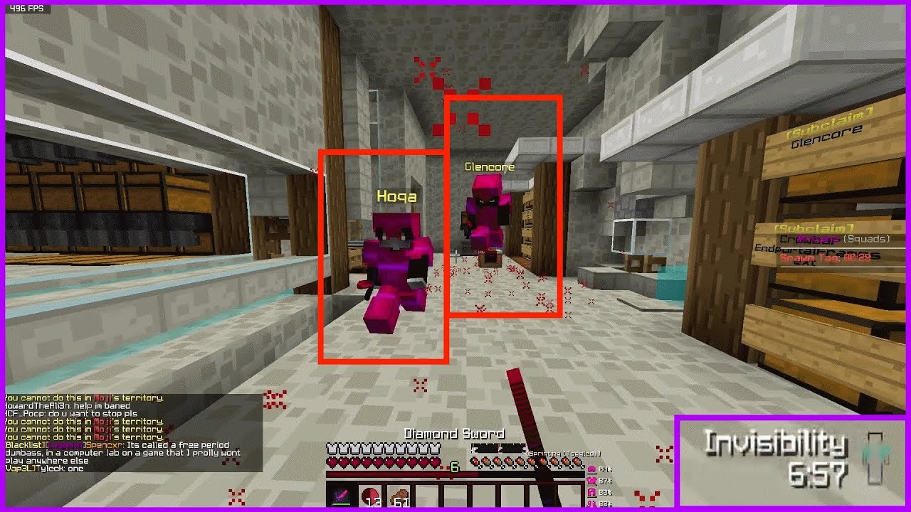 INVISIBLE 2VS1 EN SU BASE + INTENTOS DE INVIS RAID┃MINECRAFT HCF - YouTube