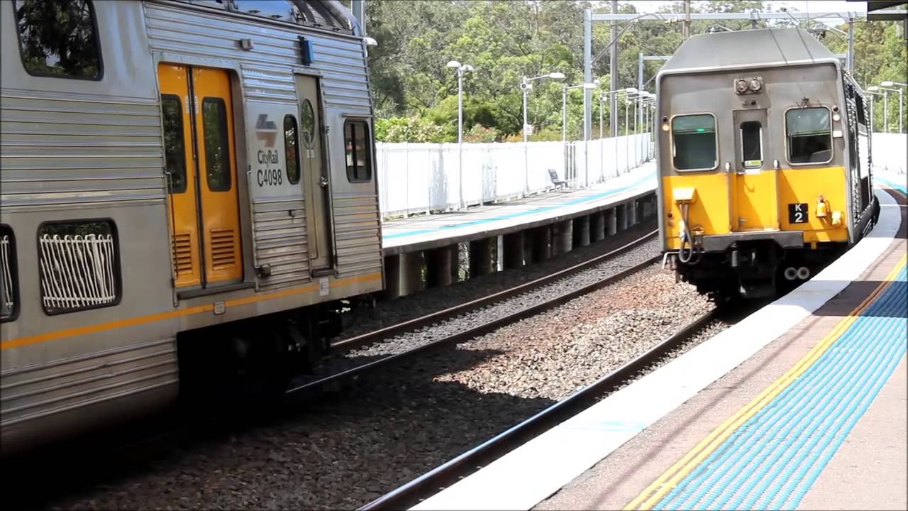CityRail K-Set K2 Silver Suburban Train arrives at Fassifern Railway ...