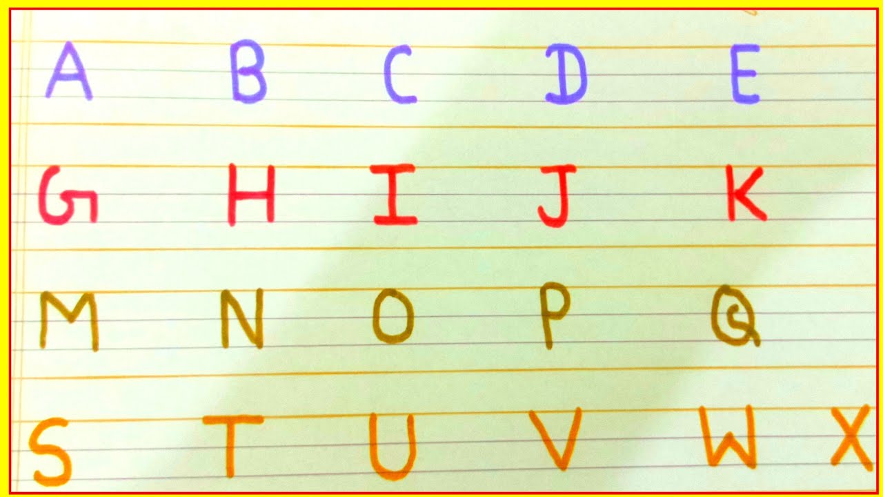 ABCD kaise likhe || abcd kaise padhe - YouTube