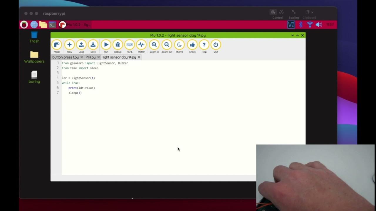 Raspberry Pi Course - Day 14 Light Dependent Resistor with Python - YouTube