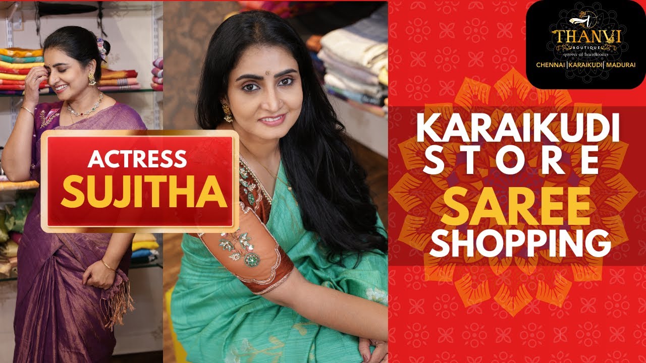 🥻 Pandian Stores Sujitha காரைக்குடி Saree Shopping | #karaikudi # ...