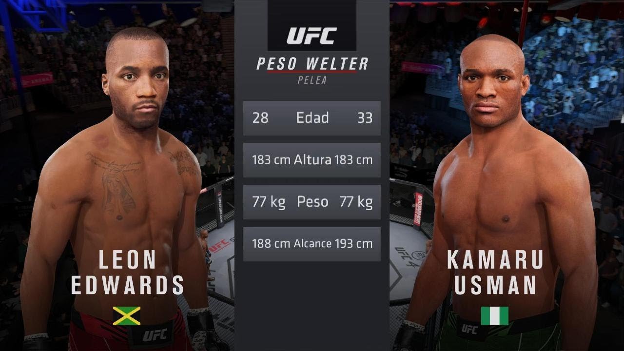 Leon edwards vs kamaru usman gameplay (ufc4 ps5) - YouTube