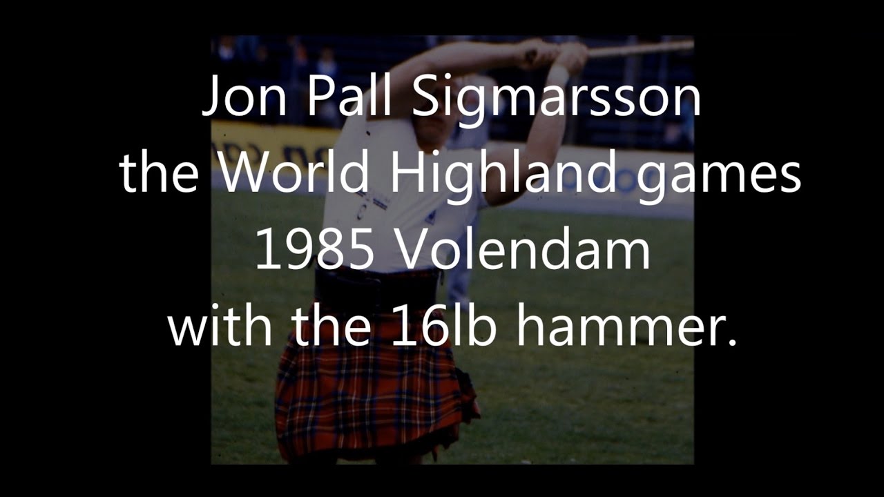 Jon Pall Sigmarsson at the World Highland games 1985 Volendam with the ...
