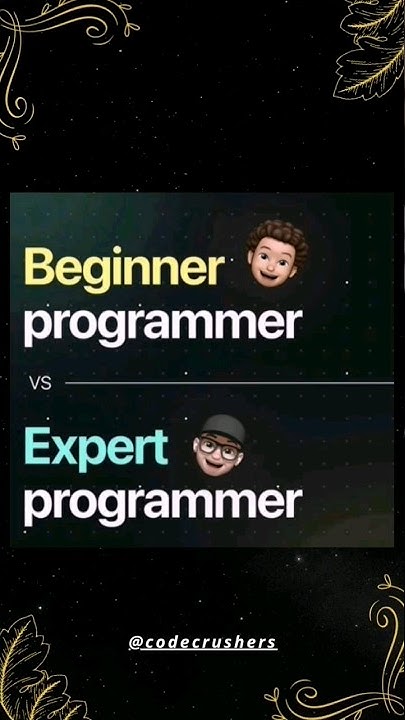 Beginner Programmer vs. Expert Programmer: Unveiling the Journey | Code Crushers 😀 - YouTube