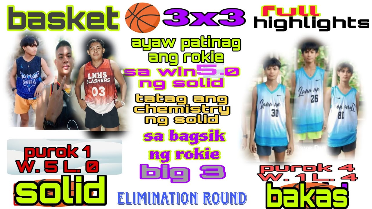 sinubokan makaisa ang mga rokie sa team bakas sa solido ng team solid. 3x3 full highlights ...