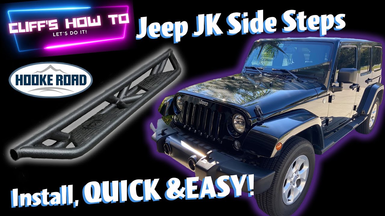 Jeep JK Hooke Road Side Step Install - YouTube