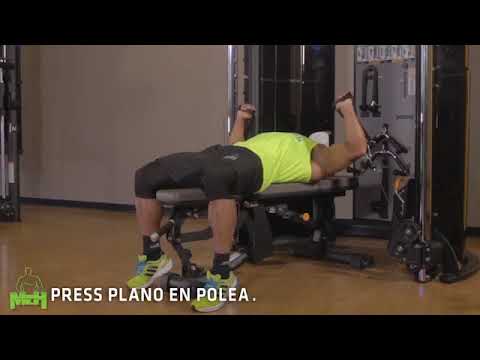 Ejercicio press plano en polea - YouTube