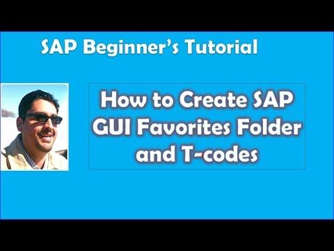 SAP S/4 HANA GUI How to Create Favorites? SAP Beginners tutorials - YouTube