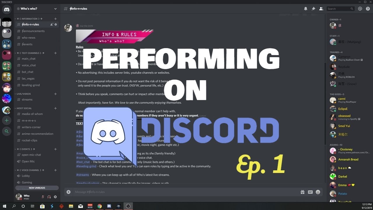 Performing for Strangers on Discord! (Ep. 1) - YouTube