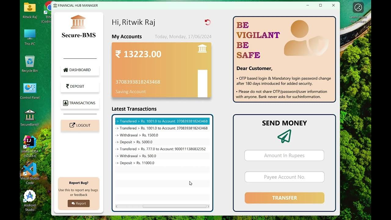SecureBanX: A Java Project - YouTube