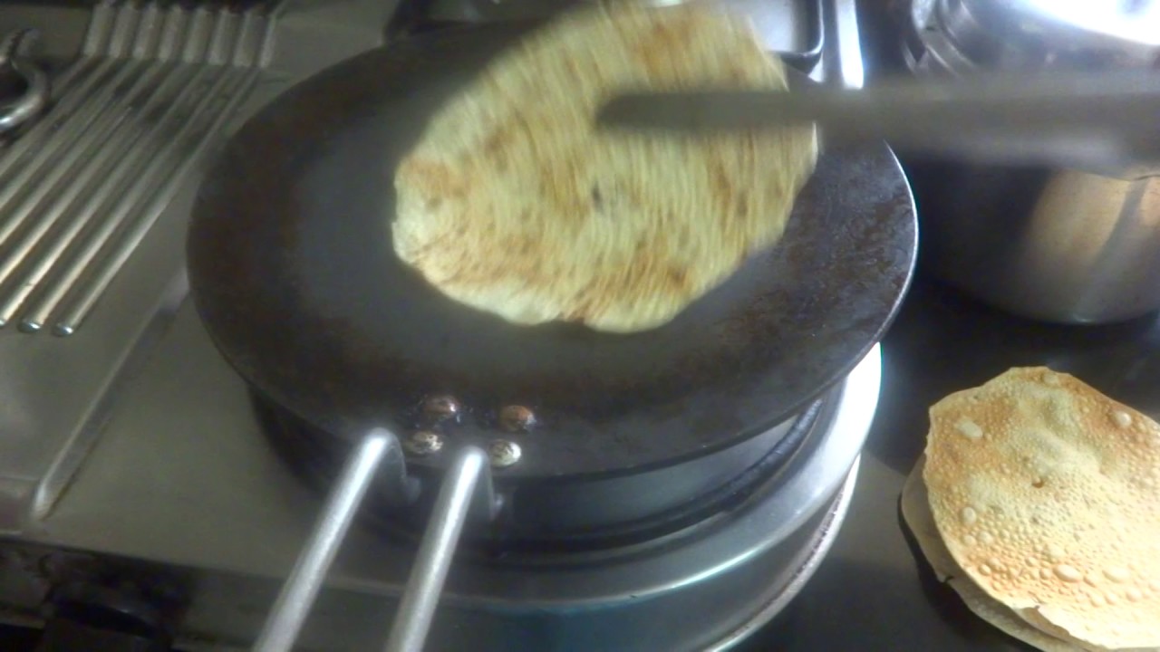 roasting papad - YouTube