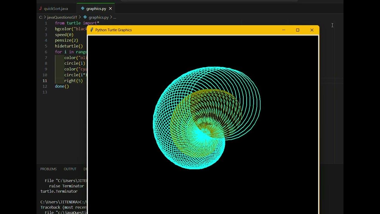 Python #programing_tutorial Makes Insane #Graphics! (viral title)#Graphics Like CODELIFE ...
