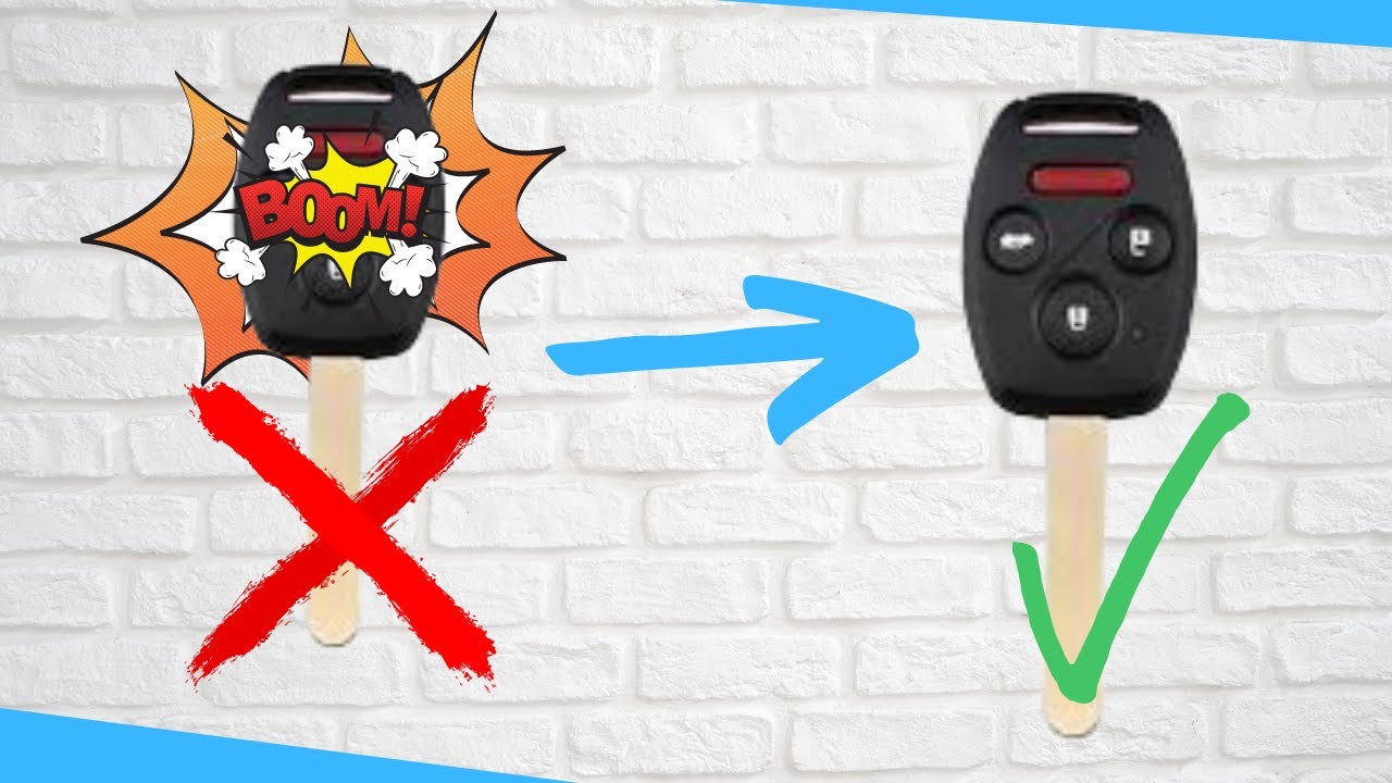 How To Replace a Broken Plastic on Honda Remote Key? Hoda Fob case ...
