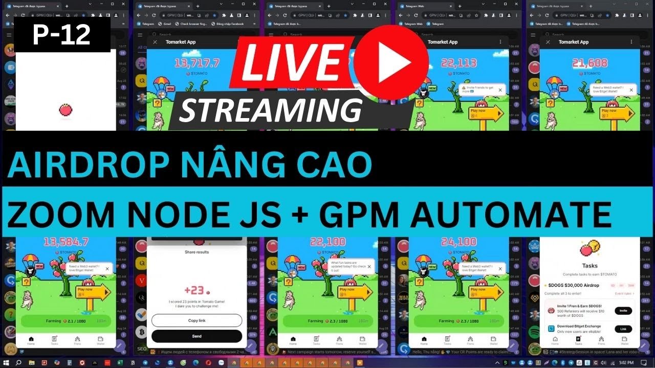 #P12. Airdrop Nâng Cao - Buổi Meet hướng dẫn chạy Node JS và GPM Automate cộng đồng Quân AMG ...