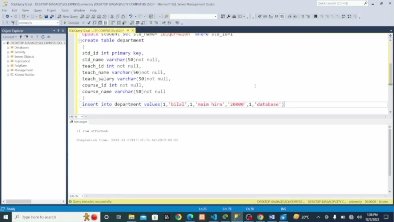 Normalization in DBMS | Insertion, Deletion & Updation Anomaly - YouTube