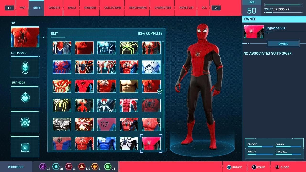Marvel's Spider-Man Remastered Suit Menu Music - YouTube