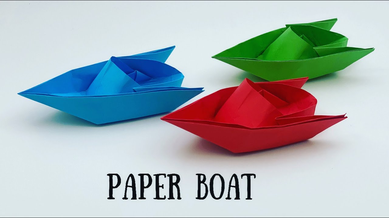 How To Make Easy Paper Speed Boat For Kids / Paper Boat Toy / Paper ...