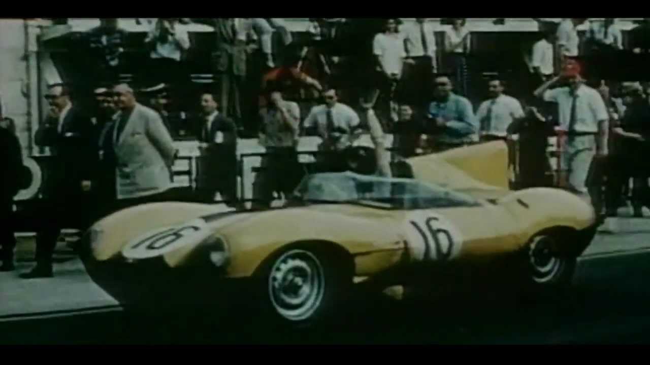 Jaguar History - Last appearance of the D-Type on Le Mans (1957) - YouTube