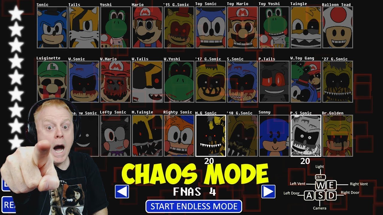 SONIC'S PIZZERIA SIMULATOR CHAOS MODE | FNAS 4 MODE - GOING FOR OUR ...