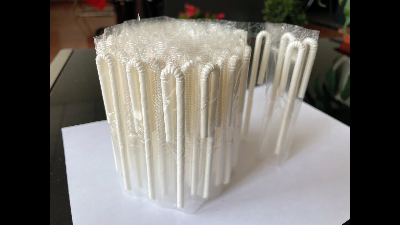 paper u shape straw making machine - YouTube