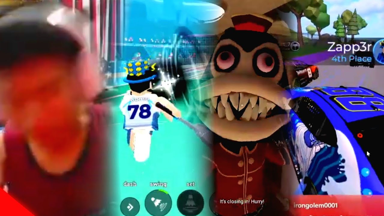 MORE ROBLOX CHILLZ!! 💙🍟 | Roblox: Racket Rivals, Doors, Hunted ...