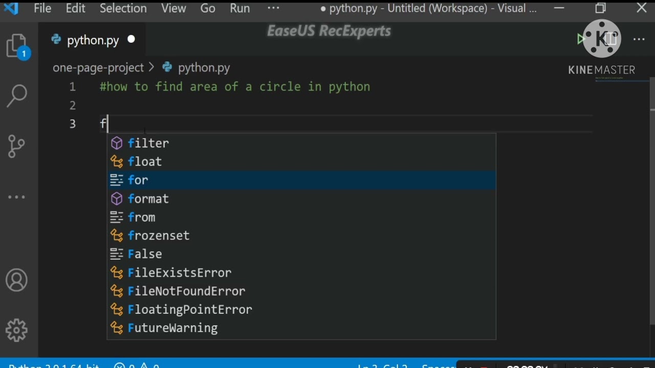 How To Find Area Of A Circle In Python Python Program Tutorial YouTube How To Find Area Of A Circle In Python Python Program Tutorial YouTube