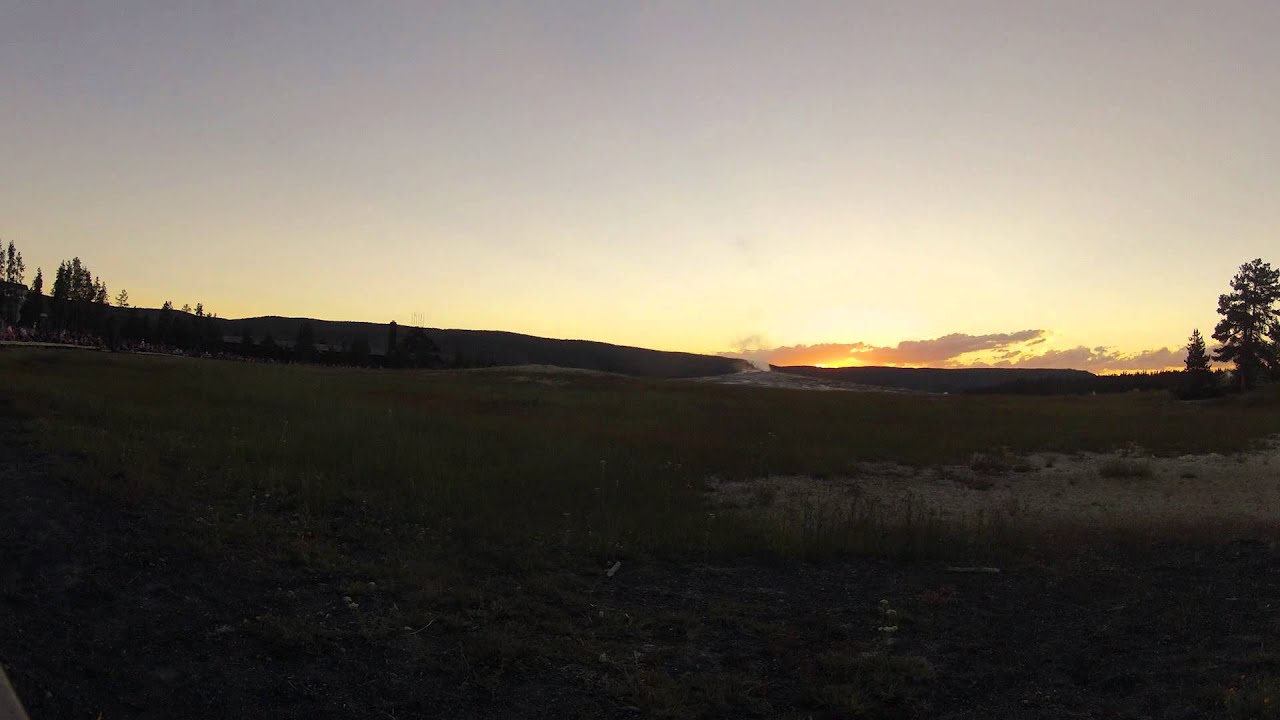 Old Faithful - sunset time-lapse - YouTube