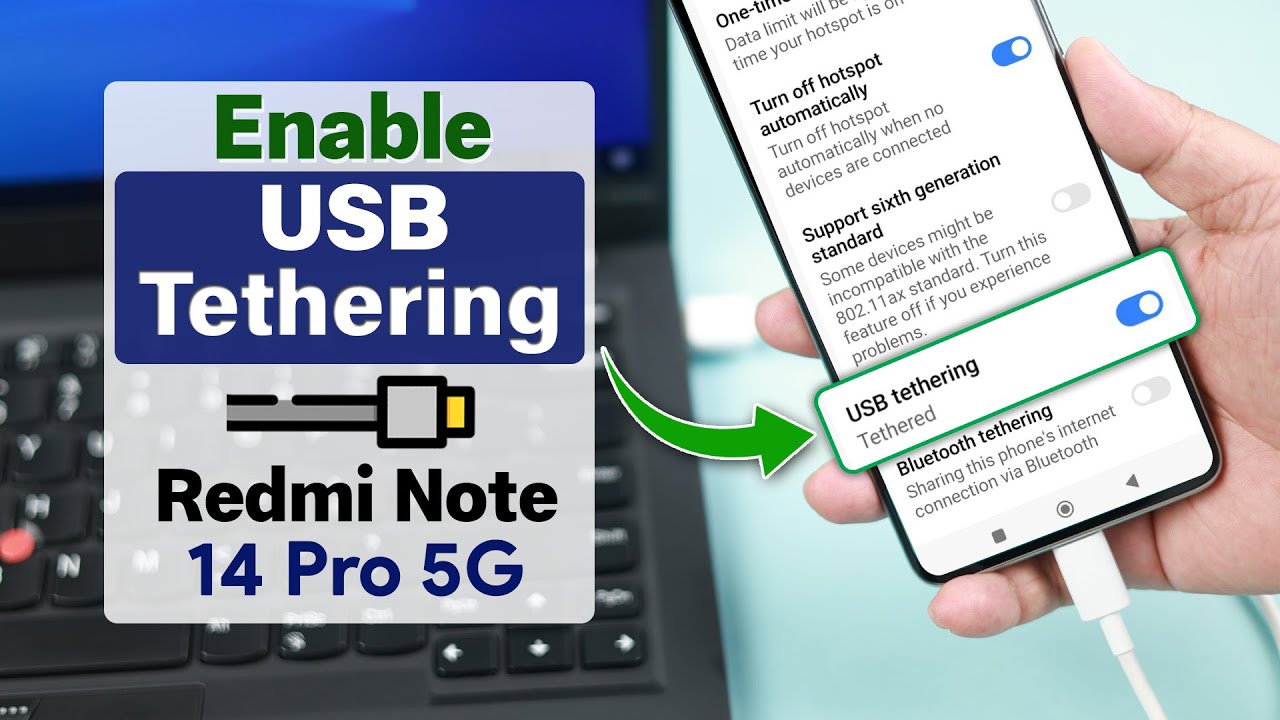 Share Redmi Note 14 Pro Mobile Data to Windows Laptop VIA USB Tethering ...