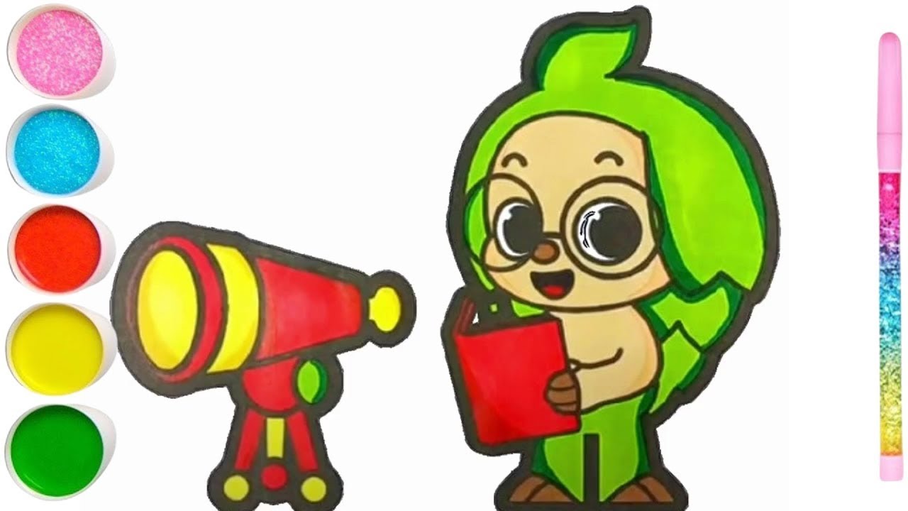 Coloring Hogi! Pinkfong | Easy Coloring Art | for Kids - YouTube