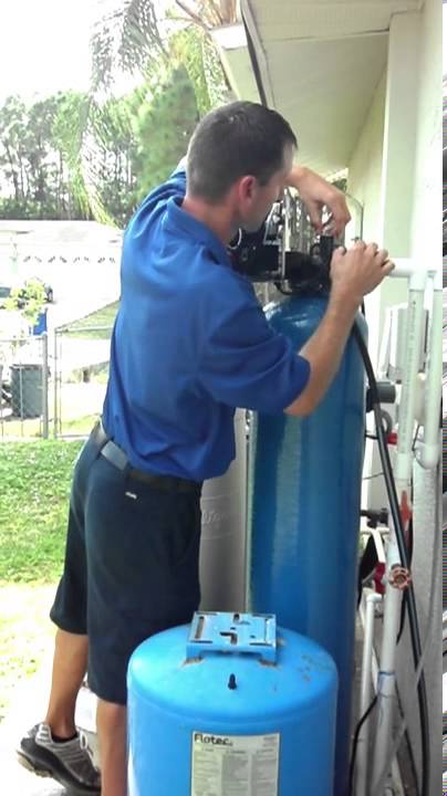 Culligan Water Platinum Care service on iron filters - YouTube