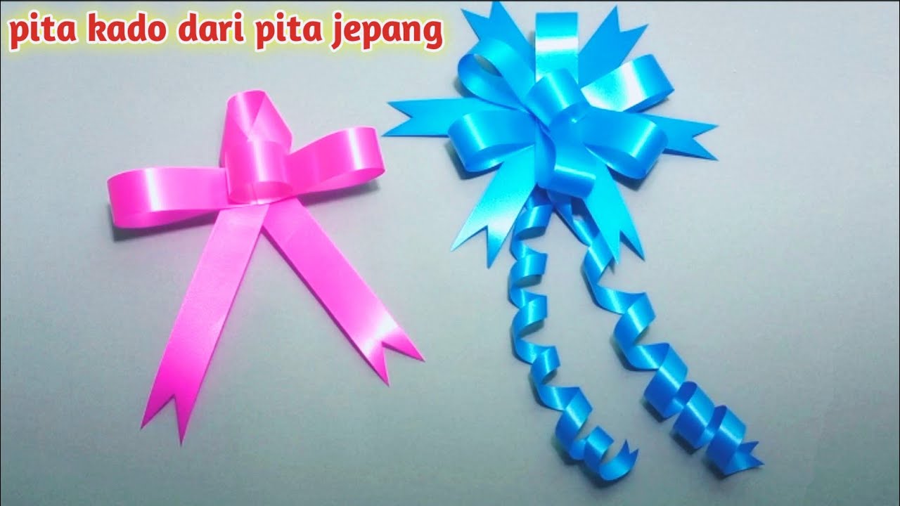 Pita kado dari pita jepang || kreasi pita || pita plastik mudah - YouTube