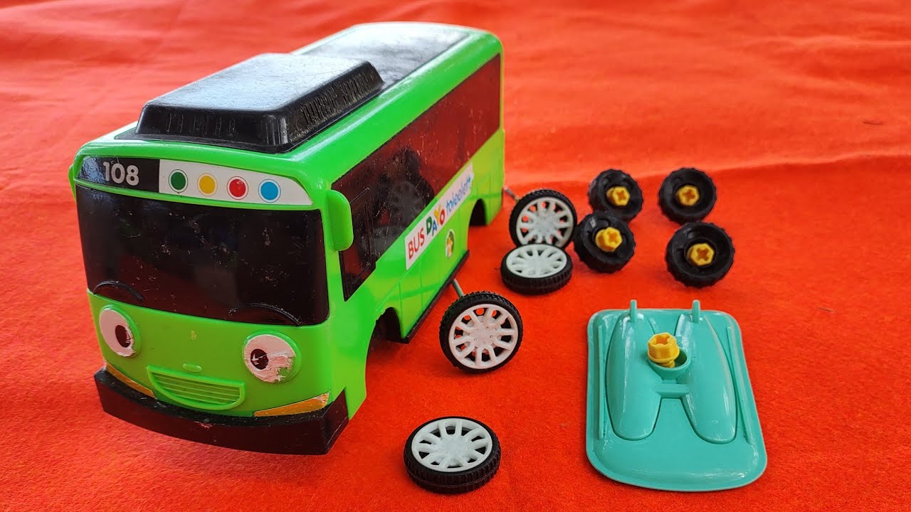 Menemukan Dan Merakit Mobil Mobilan, Mobil Bus kecil Tayo, Mobil Bus ...