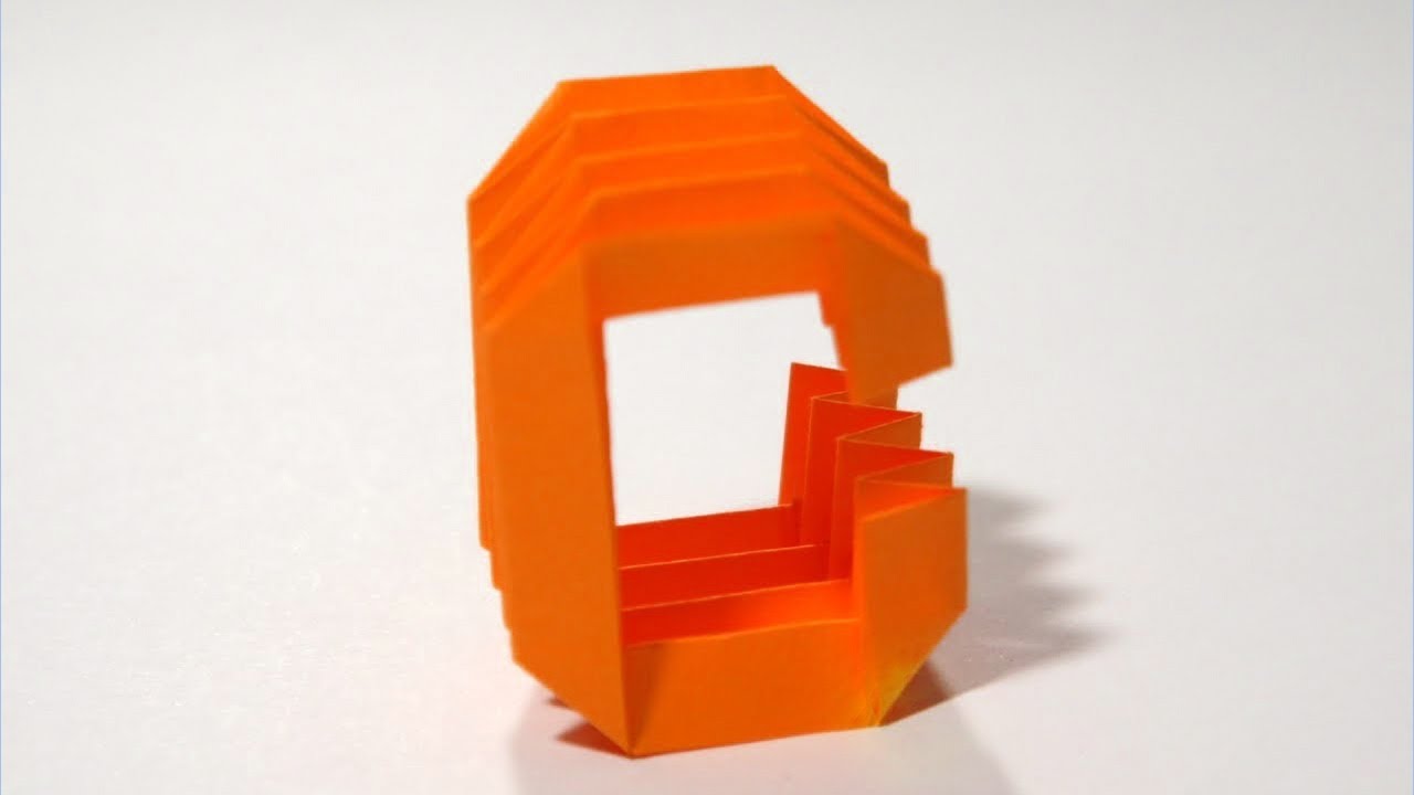 How to make an origami letter 'C' - YouTube