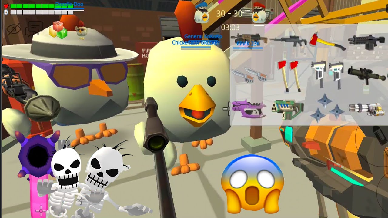 Chicken Gun Game || Pro VS Hacker || Warehouse + Town3 - Maps ...