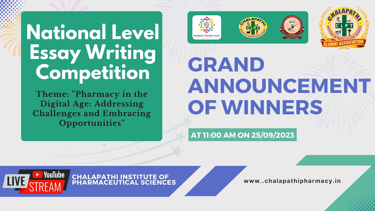National Level Essay Writing Competition - RESULTS - YouTube