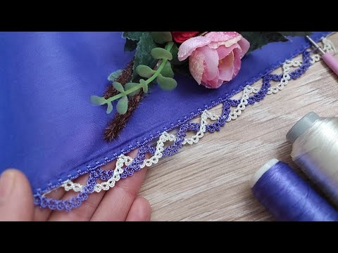 67- Püf Noktasıyla İki Renkli Köprü Oyası Yapımı/ #trend #tığoyası #crochet 👍 @elemeklerim42