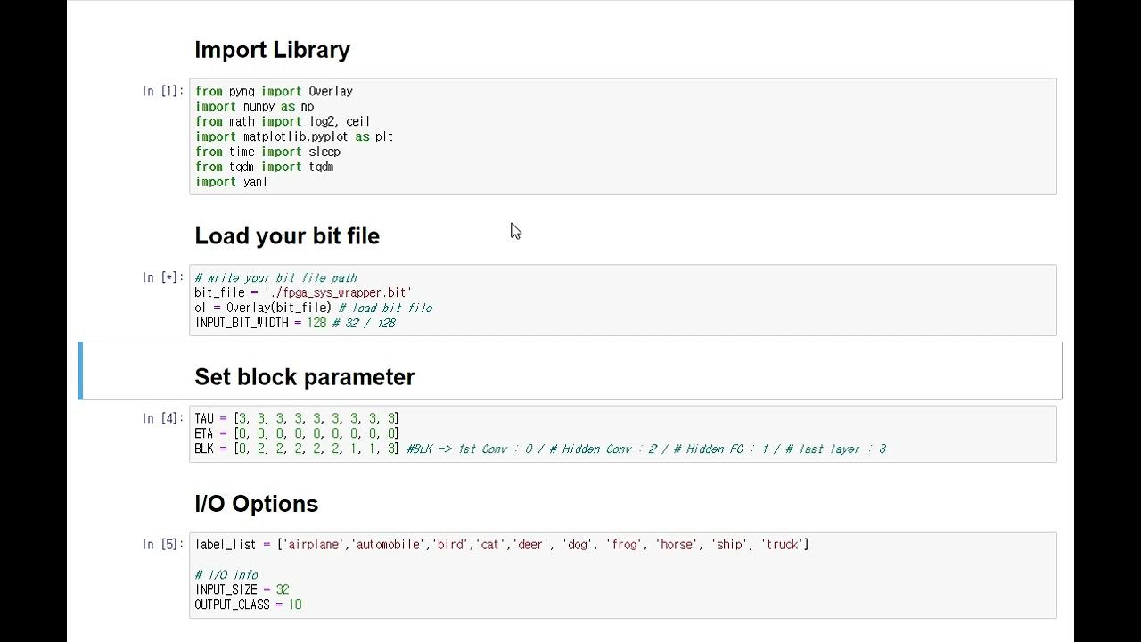 CIFAR10 Classification Based on Binary CNN Inference Accelerator in an FPGA - YouTube
