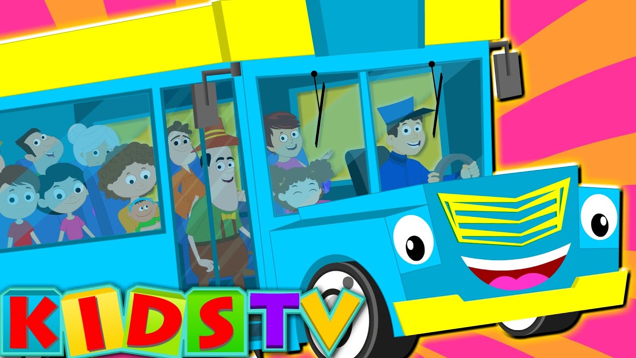 The Wheels On The Bus Go Round And Round | Nursery Rhymes And Children ...