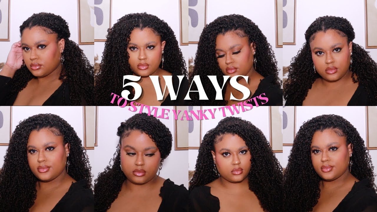WAYS TO STYLE YANKY TWISTS | CROTCHET BRAIDS PLUS - YouTube