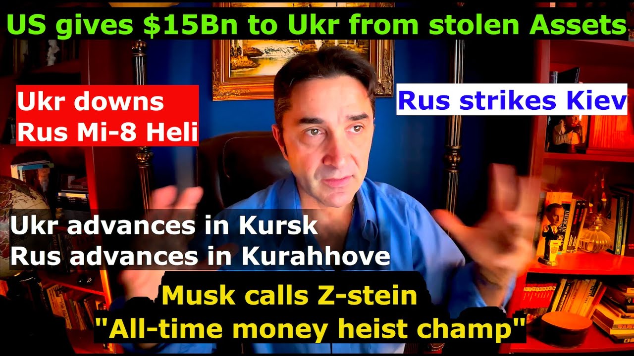 Ukr (68) drone attack, downs Rus Mi-8 Heli, hits oil depot. Rus strikes Kiev. US gives $15Bn to ...