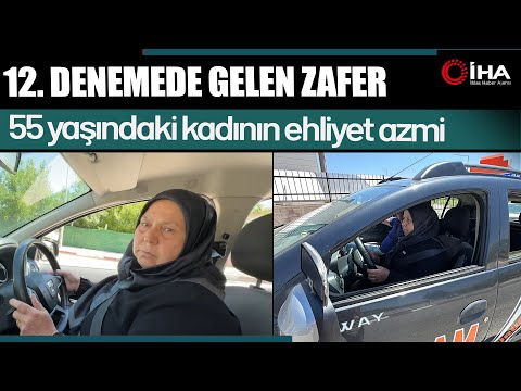 Azmin Zaferi 55 Yaşındaki Kadın 12  Denemede Direksiyon Sınavını Geçti