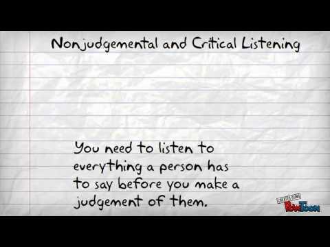 Nonjudgemental and Critical Listening - YouTube