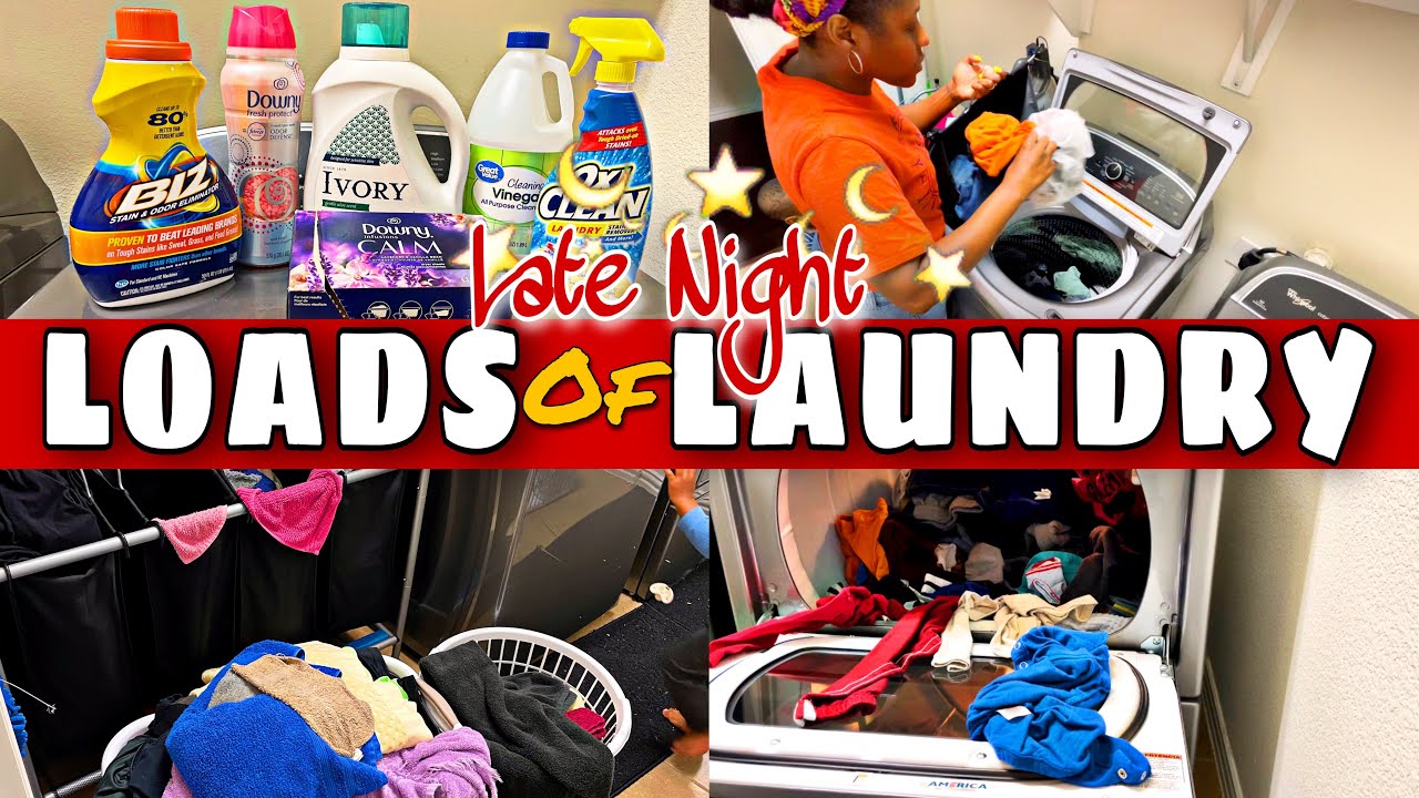 *NEW* EXTREME LATE NIGHT LAUNDRY ROUTINE & LAUNDRY MOTIVATION - YouTube