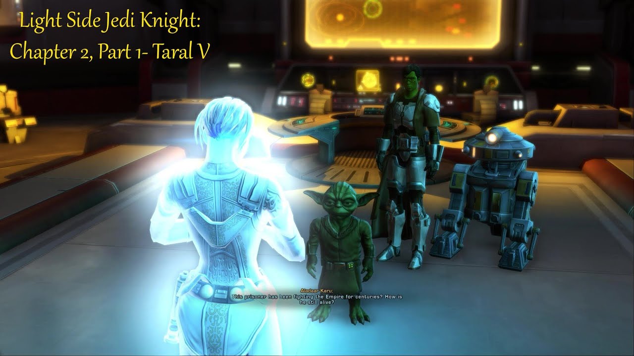 SWTOR: LIGHT Male Jedi Knight- Chapter 2, Part 1 (Taral V) - YouTube