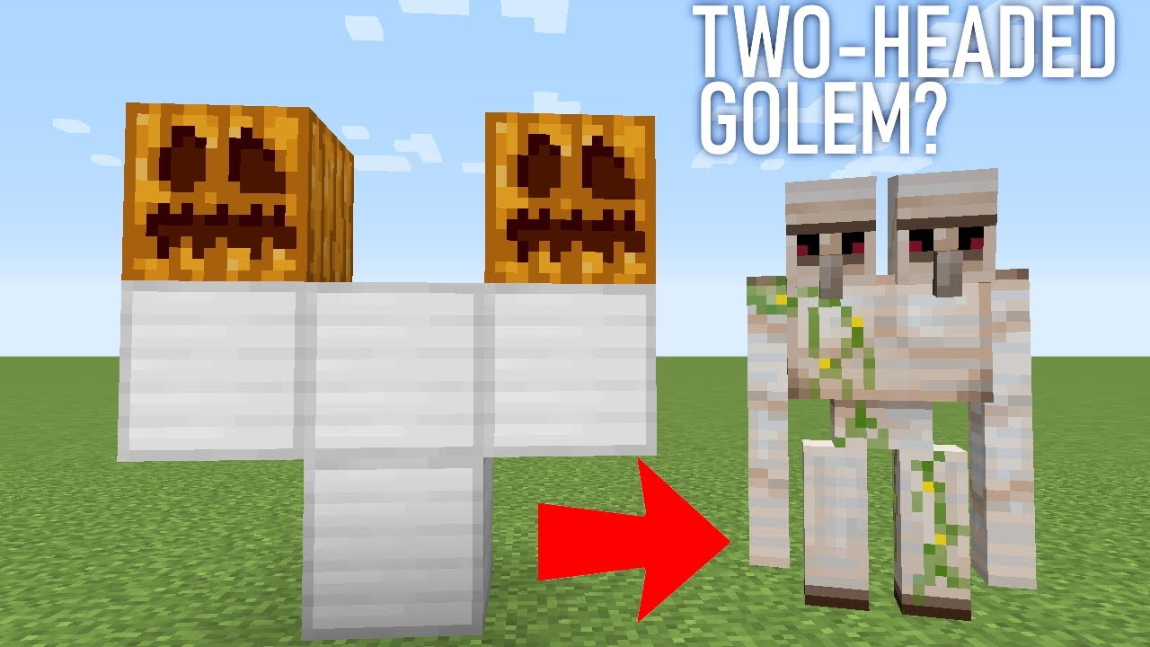 TWO-HEADED GOLEM in Minecraft? - YouTube