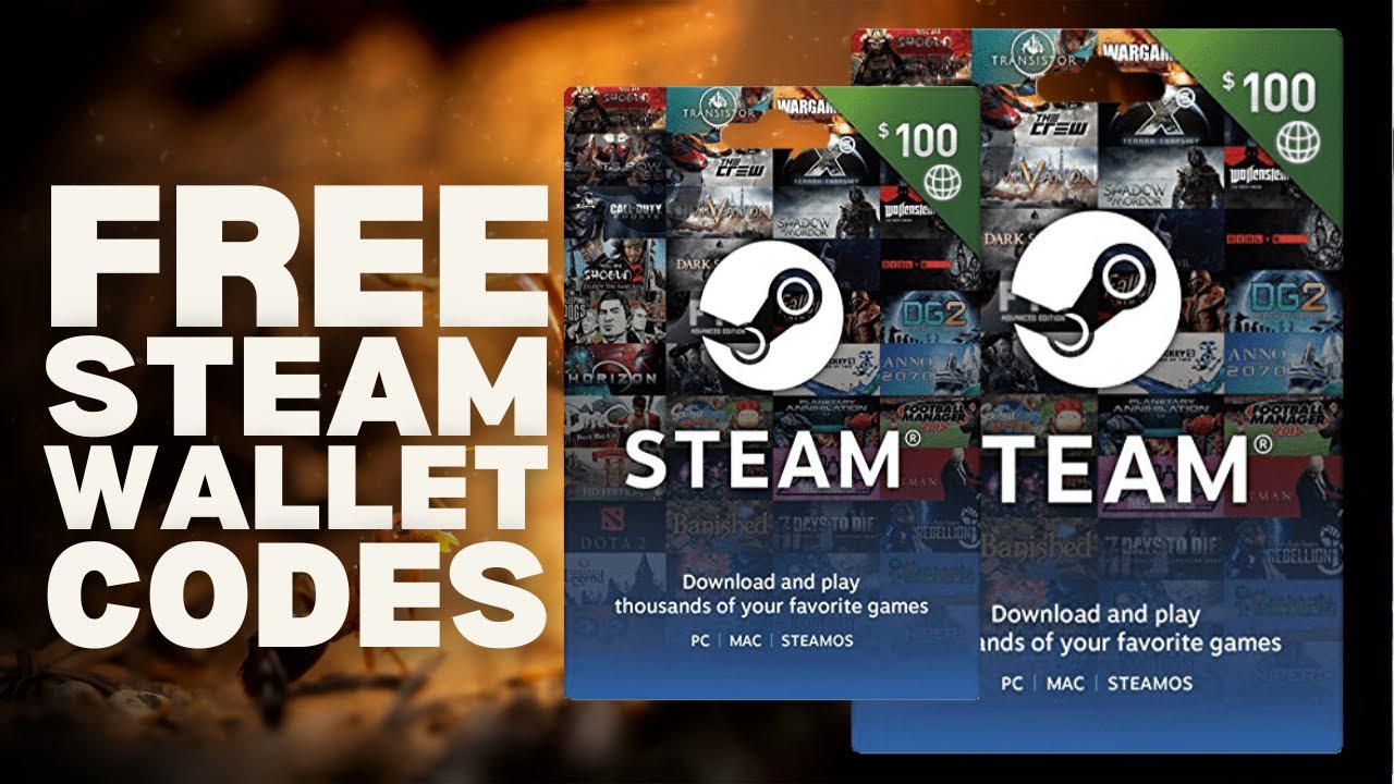 Free Steam Wallet Codes Giveaway Stream - YouTube