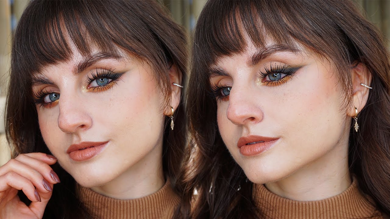 olive and gold makeup tutorial - YouTube