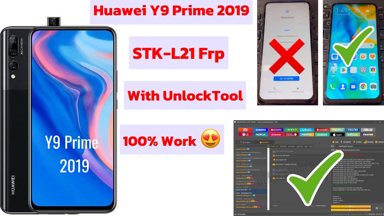 Huawei Y9 Prime 2019 Frp UnlockTool Work ️ - YouTube