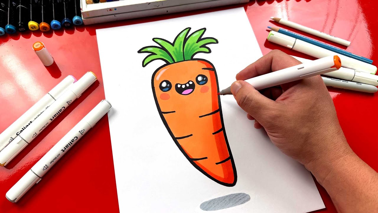 How Draw A Carrot