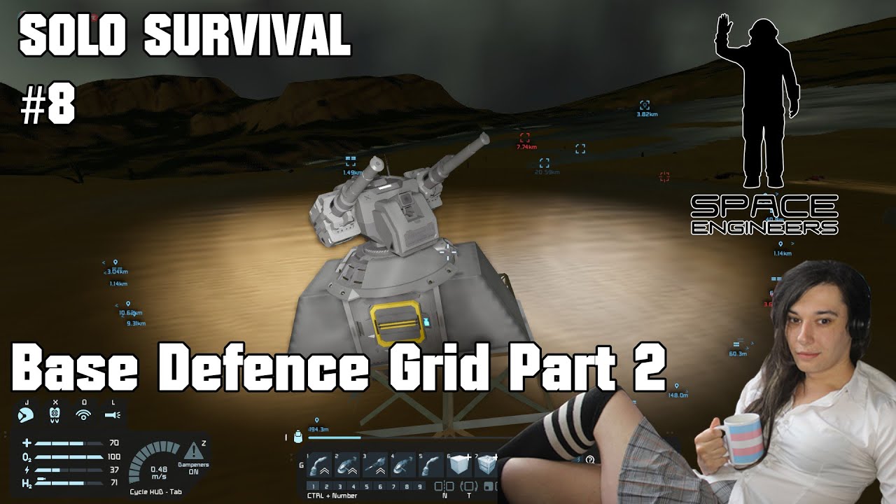 Space engineers EP 8 Base Defence Grid Part 2 - YouTube